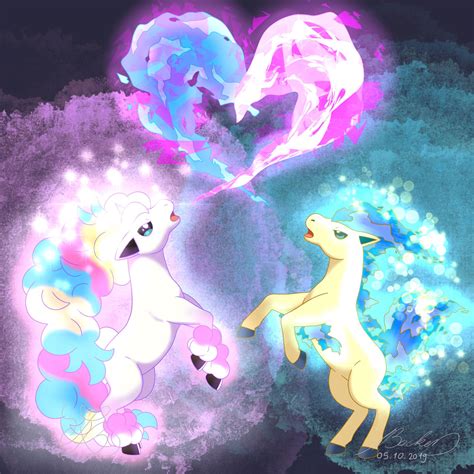 Galarian Ponyta And Shiny Ponyta Combine Attacks By Myhandsarecrazy On