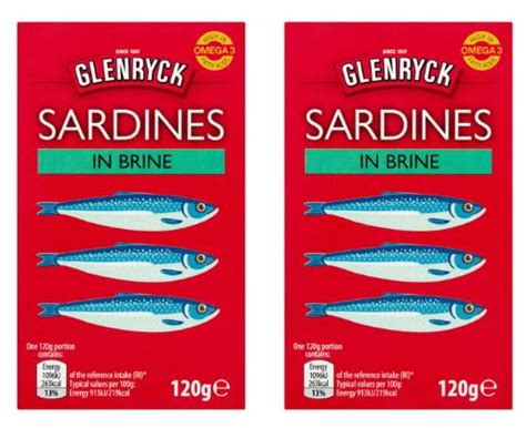 Glenryck Sardines In Brine High In Omega 3 Pack Of 2 London Food