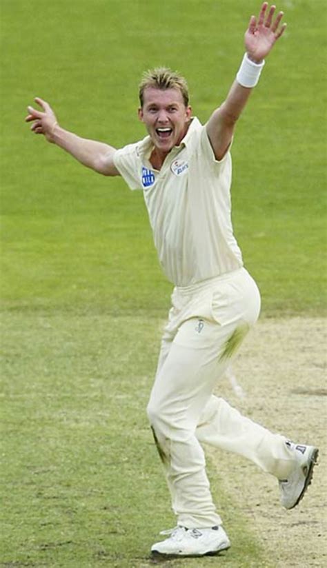 Brett Lee Celebrates The Dismissal Of Shane Deitz
