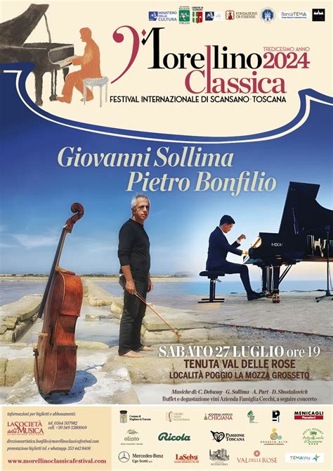 Giovanni Sollima Violoncello Pietro Bonfilio Piano Morellino Classica Festival