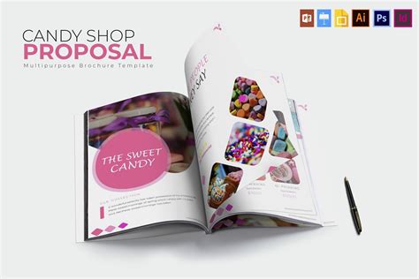 Candy Shop Brochure Template Graphic By Vunira Template · Creative Fabrica