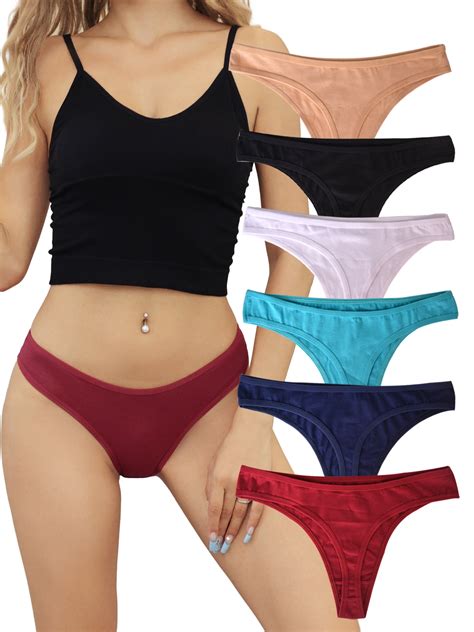 Buankoxy Cotton Thong Underwear For Women Seamless Thongs Panties 6