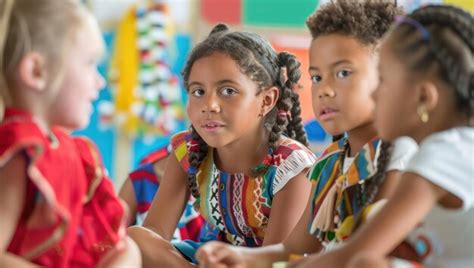Two Girls Sit In A Classroom One Of Them Has A Red Dress With A White