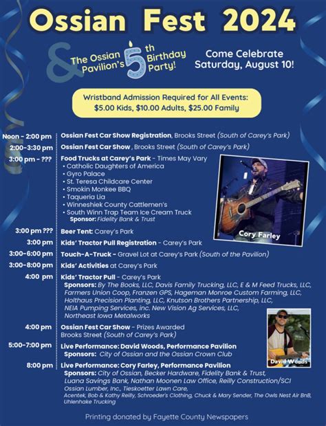 Ossian Fest City Of Ossian