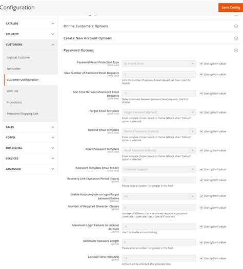 How To Configure Password Options In Magento 2x Mage2dbcom