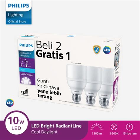 Jual Lampu Philips Bohlam Multipack Radiantline Ledbright W Putih Jakarta Utara Philips