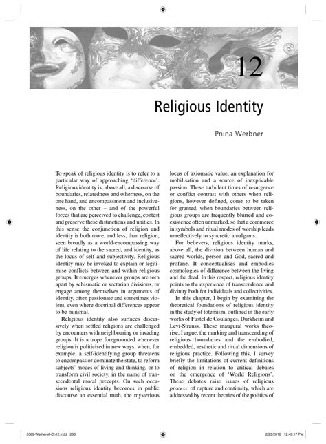 Pdf Religious Identity