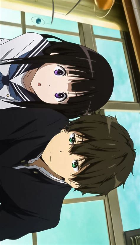 Oreki Houtarou X Chitanda Eru Anime Monochrome Anime Poses