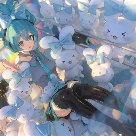 Live Wallpaper Hatsune Miku Among The Plush Bunnies 4k Download On