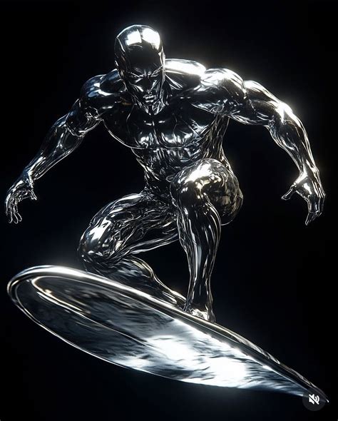 Silver Surfer Illustrazione A Matita Illustrazioni Marvel Sfondi