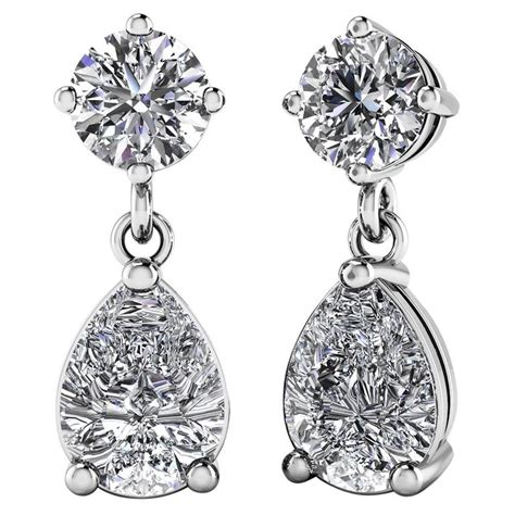 Teardrop Diamond Earrings At 1stdibs Tear Drop Diamond Earrings