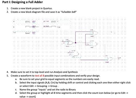 Please Do This In Quartus Part I Designing A Full Adder 1 Create