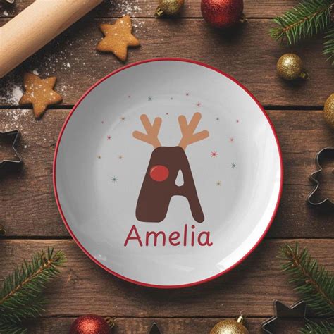 Personalized Christmas Dinner Plate Food Safe Polymer Holiday Plate Etsy