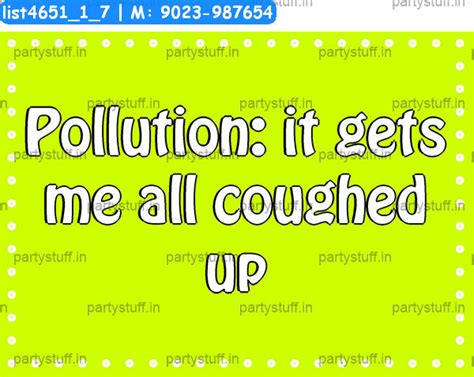 Pollution Slogans 4 Props In Environment Theme