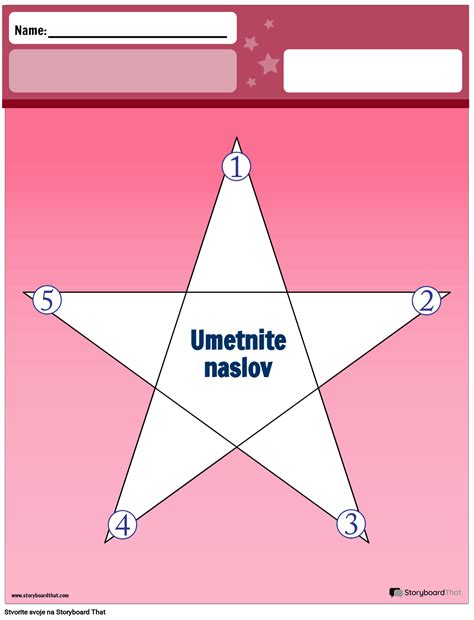 Predložak 5 Stvari Koje Volim Kod Sebe Storyboard