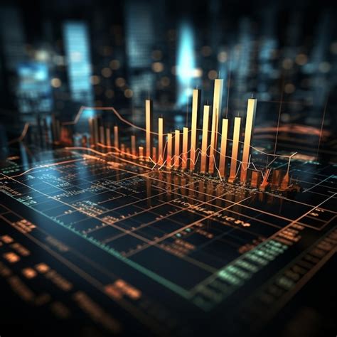 Premium Ai Image Economic And Finance Concept Portrayed With Stats Market Visuals And Uptrend