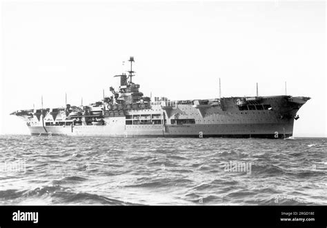 Royal Navy Hms Ark Royal 91 Fleet Aircraft Carrier Seen In