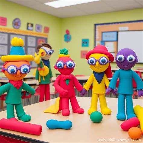 Classroom With Students In Costumes Stable Diffusion Online
