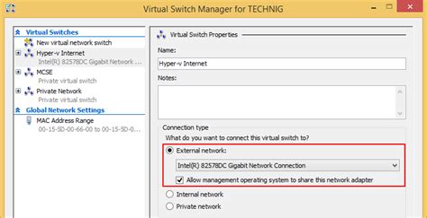 Windows Server No Internet After Installing Hyper V Server Fault