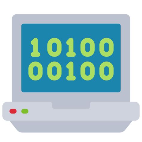 Analytics Binary Data Laptop Icon Download On Iconfinder