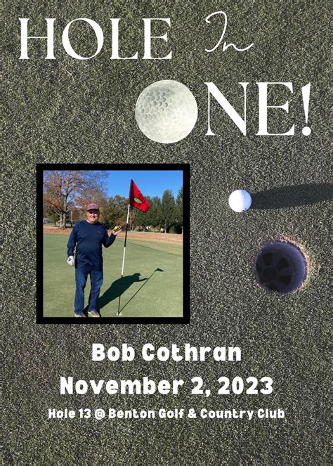 Congratulations Bob Cothran Benton Golf And Country Club