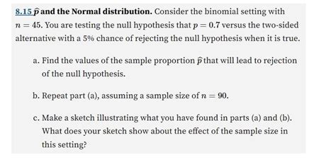 Solved 8 15 P And The Normal Distribution Consider The