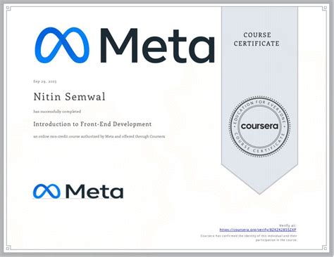 Completed Front End Course With 99 Nitin Semwal Posted On The Topic
