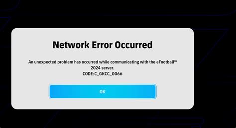 Network Error Occurred Code C Gkcc 0066 On Steam R Efootball
