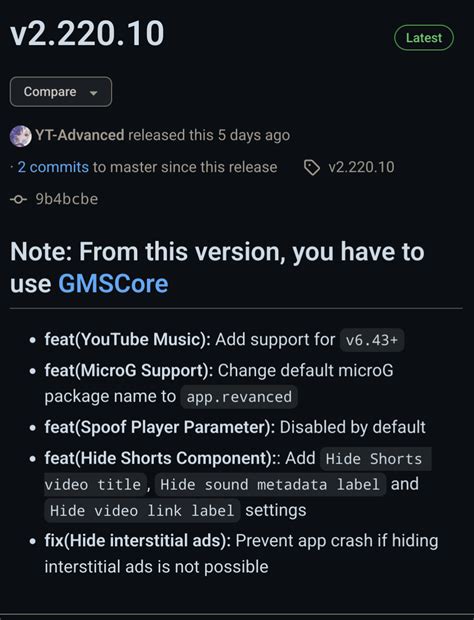 Recent Patches Update Needs Something Called Gmscore Rrevancedextended