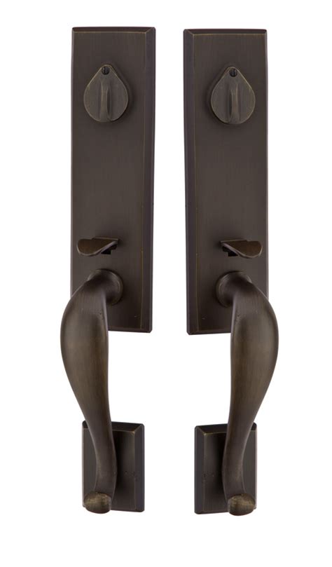 Emtek Grip By Grip Rectangular Monolithic Tubular Handleset 453515