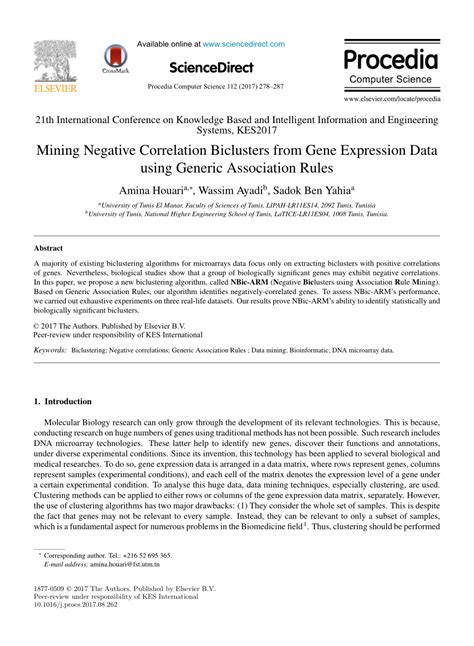 Pdf Mining Negative Correlation Biclusters From Gene Expression Data