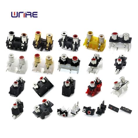 China High Quality Rca Socket Rca Connector Female Pcb Mount Cable Connector For Dvd Tv Cctv