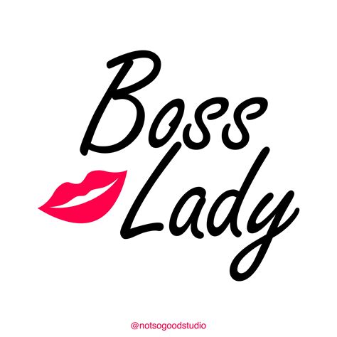 Boss Lady Lipstick Icon Typography Vector Stock Vector Royalty Free