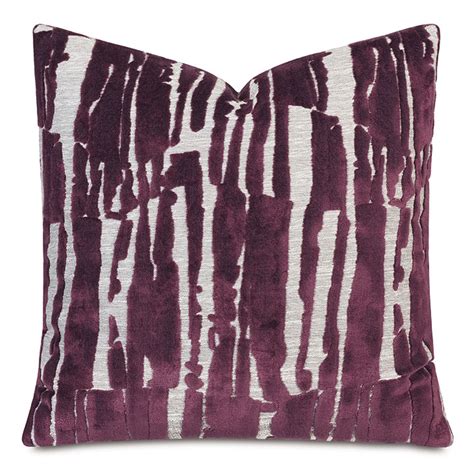 Rivia Velvet Decorative Pillow In Wildberry Eastern Accents
