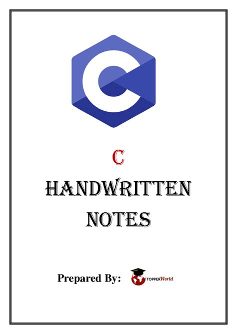 C Programming Complete Handwritten Notes Urban Edg3 Studocu