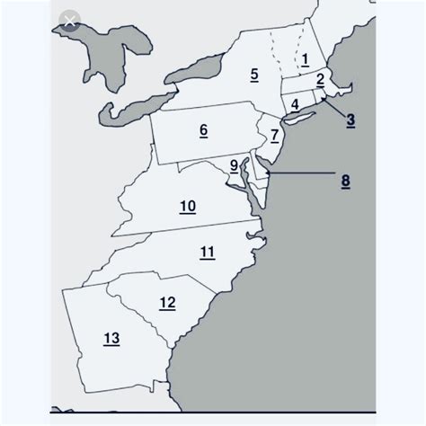 The 13 Colonies Map Quiz Assessment