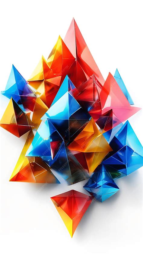 A Random Assortment Of Triangles Arranged In A Chaotic Pattern On A