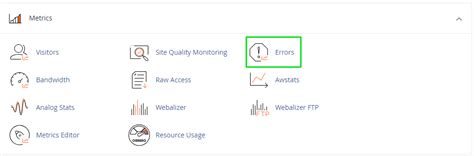 the metrics errors function in cpanel smarthost knowledgebase