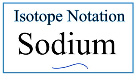 Notation For Isotopes Of Sodium Na Youtube