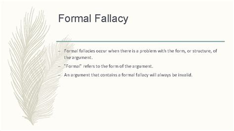 Fallacies In Public Speaking Formal Fallacy Formal Fallacies