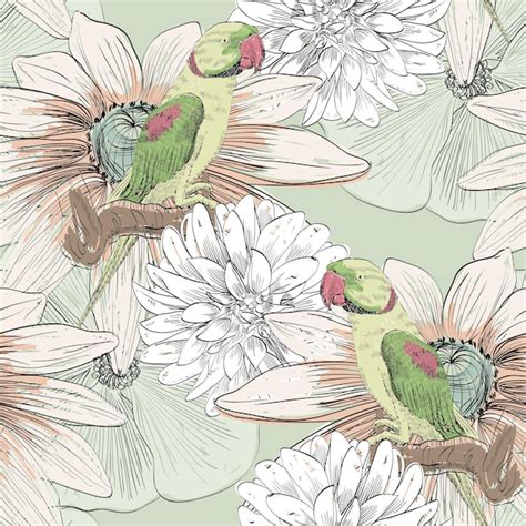 Premium Vector Parrot Seamless Pattern