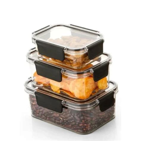 Food Storage Plastic Container 400ml 900ml 1600ml 3pc Set At ₹ 150 Set Of 3 In Rajkot