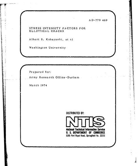 Pdf Stress Intensity Factors For Elliptical Cracks