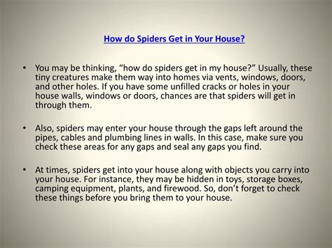Ppt Step By Step Instructions To Get Free Of Spiders In Your House