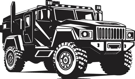 Tactical Transport Black Iconic 4x4 Emblem Militant Pathfinder Vector