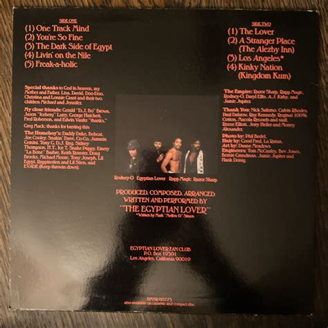 The Egyptian Lover One Track Mind Vinyl Lp Orig Record Vg Ebay