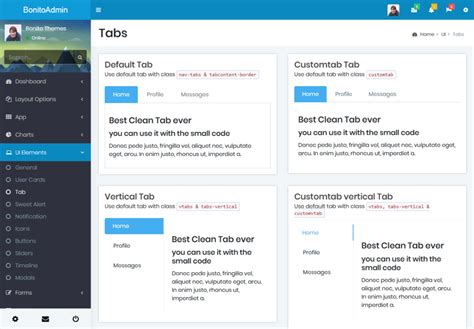 bonito responsive bootstrap admin templates and dashboard