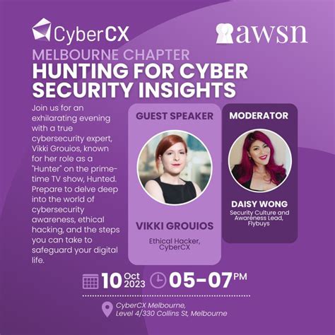 Awsn Awsnmelbourne Hunted Awsn Australian Women In Security Network