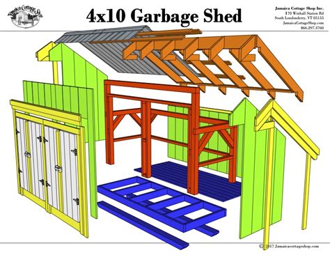 Garbage Shed 4x10 Pre Cut Kit • Jamaica Cottage Shop