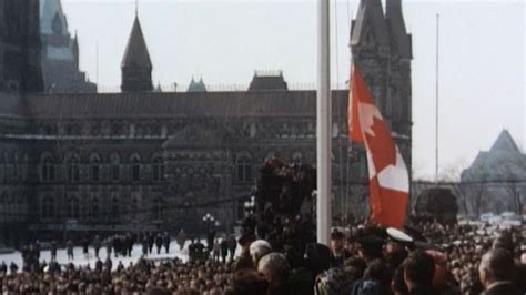 February 15 1965 Raising Canadas New Flag Onf